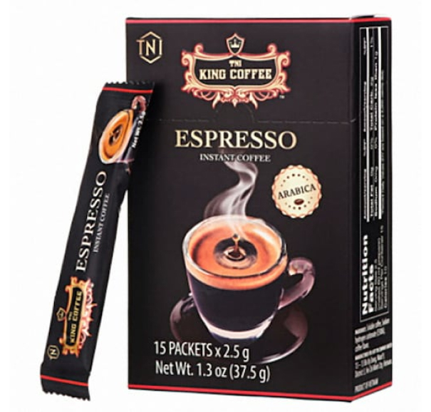 King coffee Espresso instant - Box 15 sticks x 2.5gr (V/V